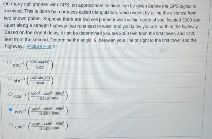 Solved On many cell phones with GPS, an approximate location | Chegg.com