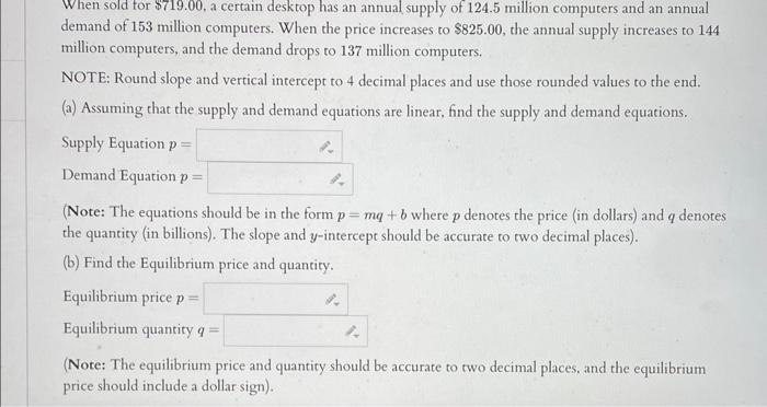 Solved demand of 153 million computers. When the price | Chegg.com