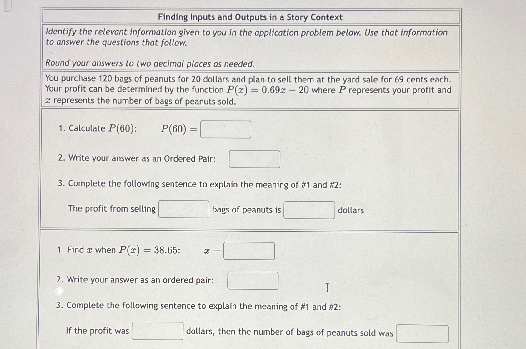 Solved Finding Inputs and Outputs in a Story ContextIdentify | Chegg.com