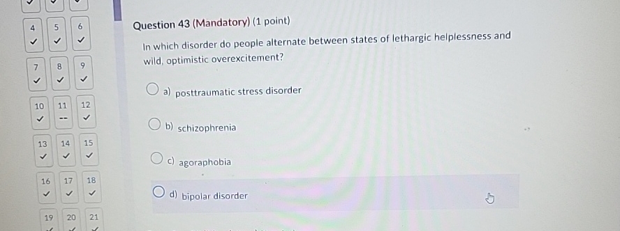 Solved 456Question 43 (Mandatory) (1 ﻿point)In which | Chegg.com