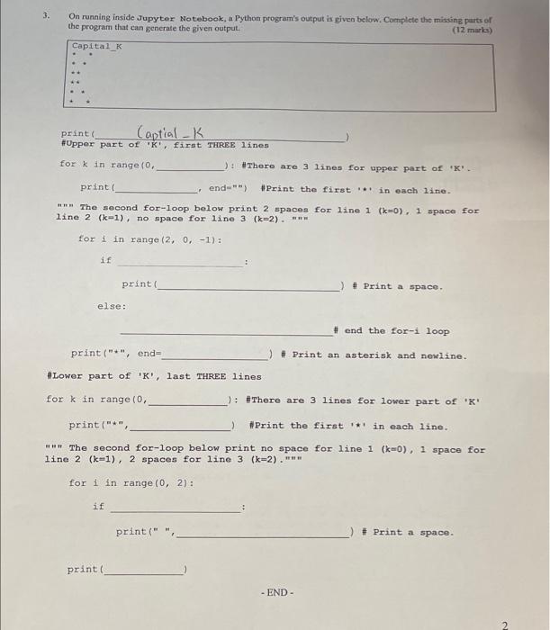 Solved 3. On running inside Jupytor Notebook, a Python | Chegg.com
