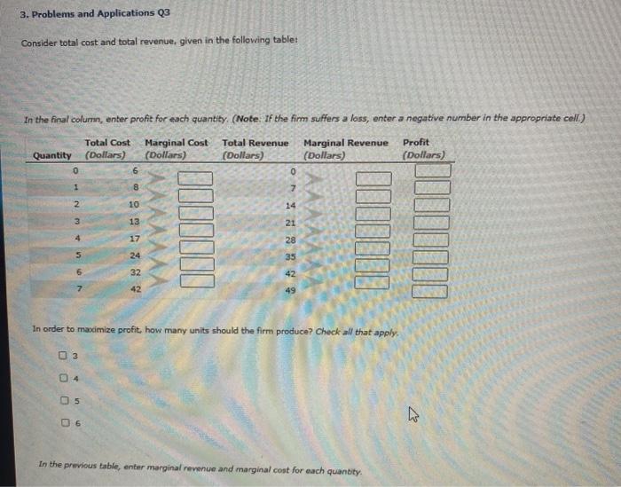 Solved 3. Problems and Applications Q3 Consider total cost | Chegg.com