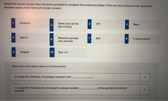 Solved Select the correct answer from the terms provided to | Chegg.com
