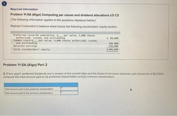 Solved Required Information Problem 11 5a Algo Computing 2809