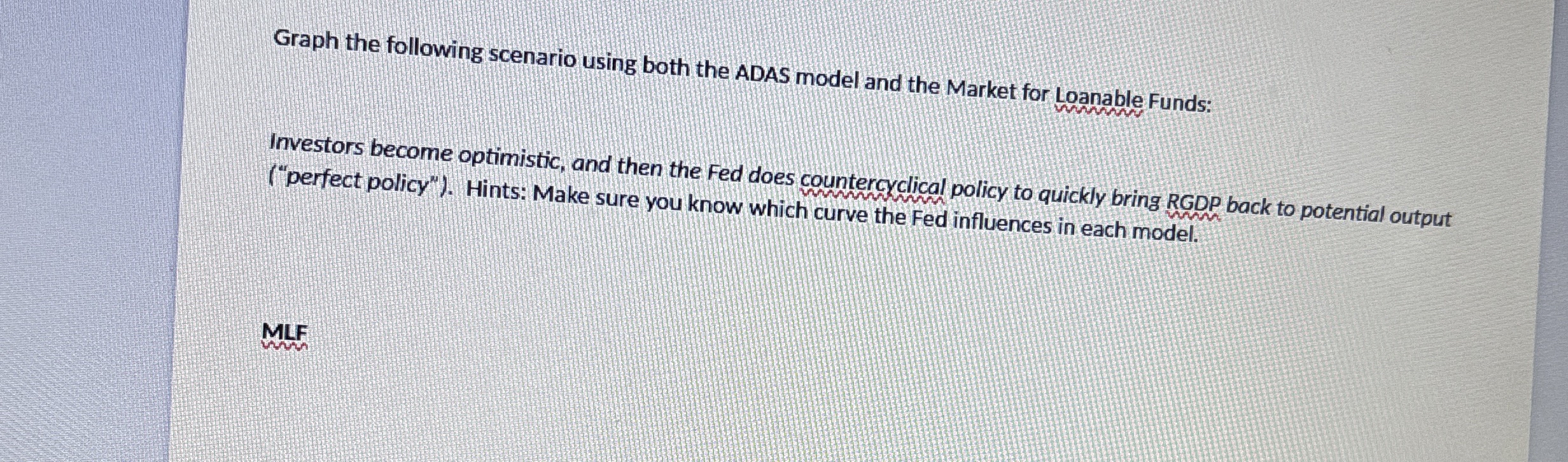 Graph the following scenario using both the ADAS | Chegg.com