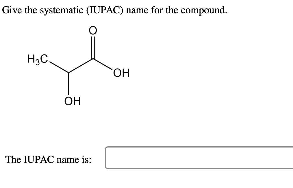 Solved Give the IUPAC name for this molecule.molecule | Chegg.com