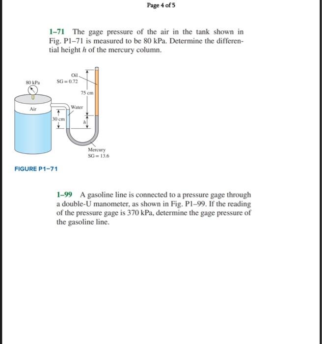 Solved 1-101 When measuring small pressure differences with | Chegg.com