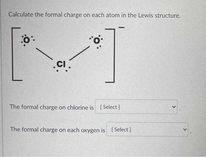 Solved Calculate the formal charge on each atom in the Lewis | Chegg.com