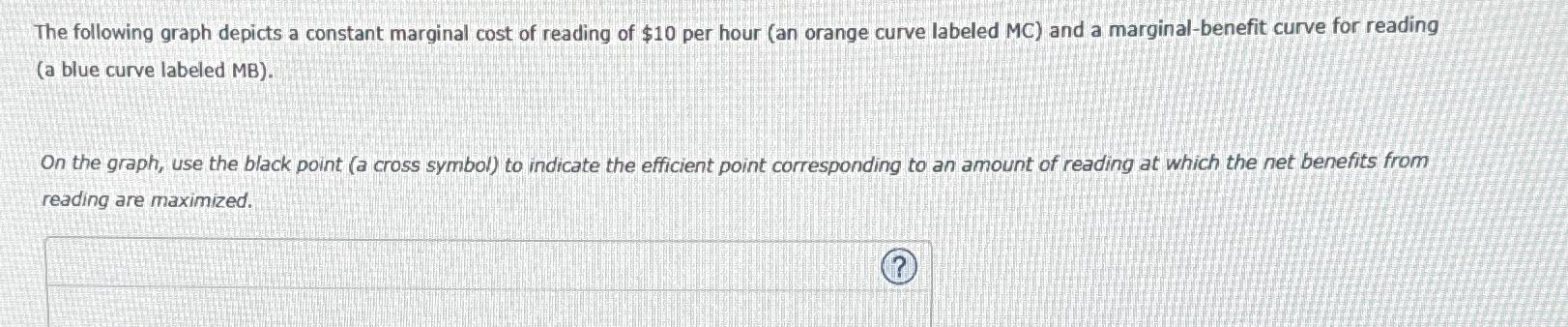 Solved The following graph depicts a constant marginal cost | Chegg.com