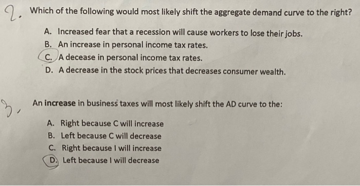 Solved Which of the following would most likely shift the | Chegg.com