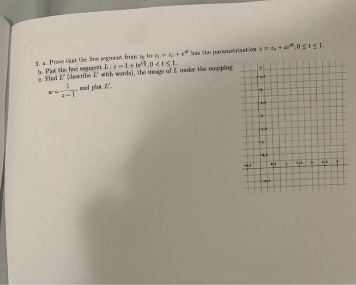 Solved 3. a. Prove that the line segment from z0 to | Chegg.com