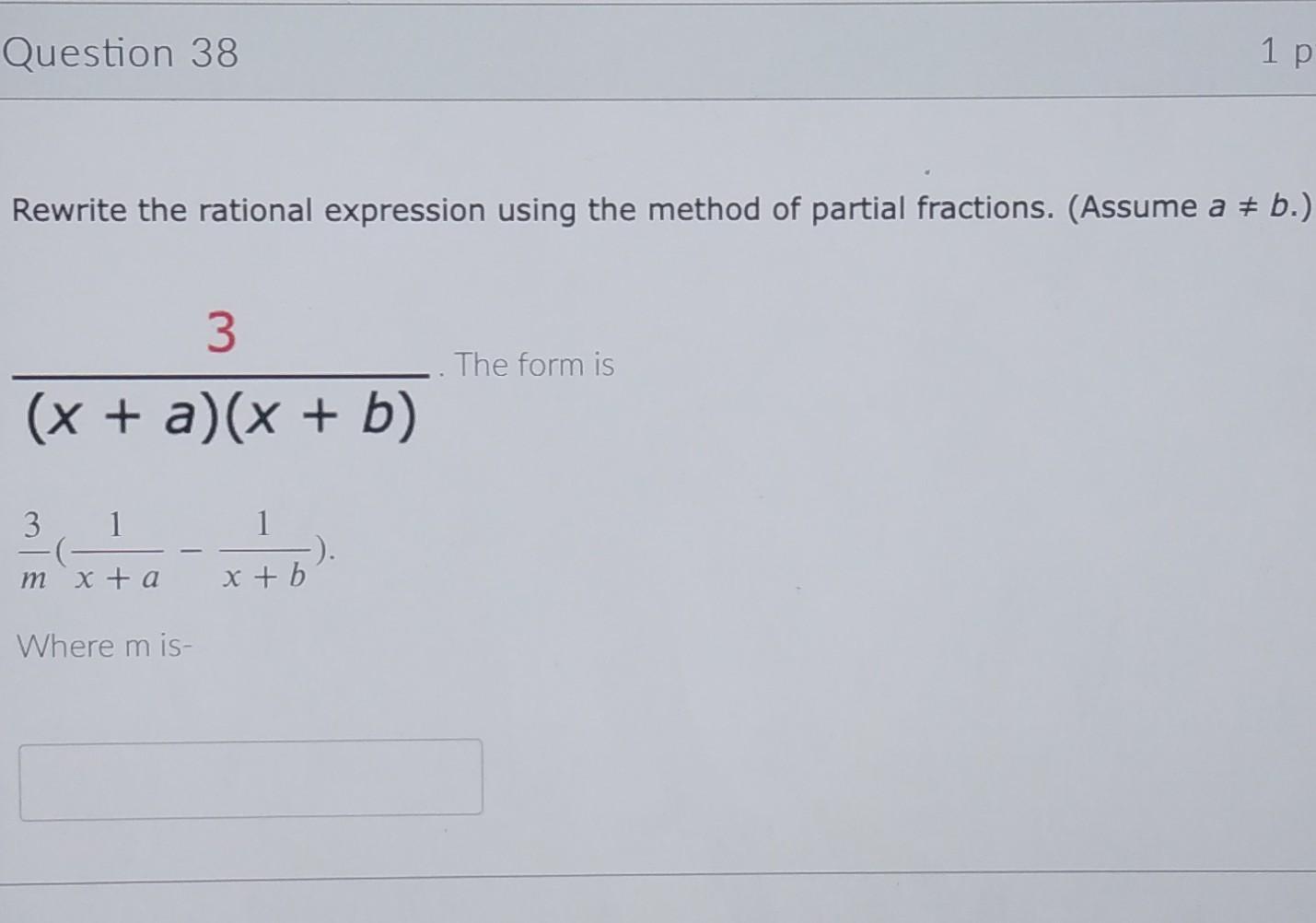 Solved Question 38 1 1 p Rewrite the rational expression | Chegg.com