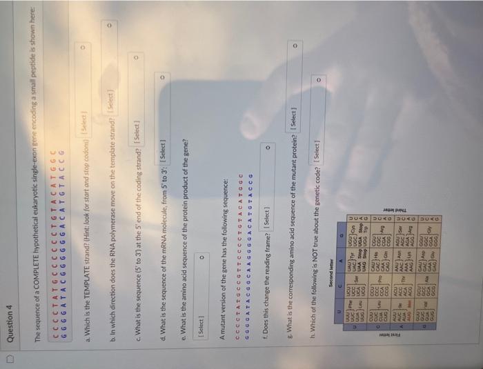 Solved Question 4 The sequence of a COMPLETE hypothetical | Chegg.com