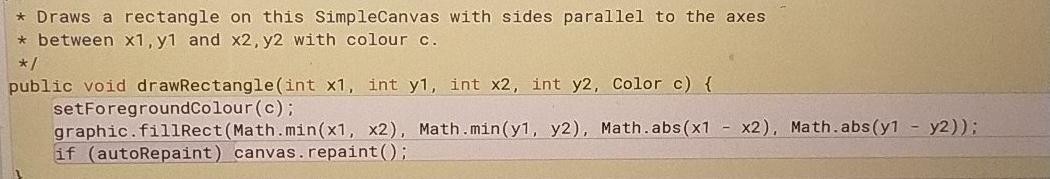 Solved else if(!bd. 1sVacant (1)) { sc.drawRectangle(int | Chegg.com