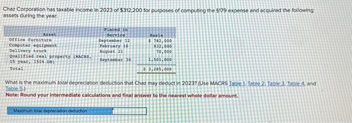 TABLE 2c MACRS Mid-Quarter Convention: For property | Chegg.com