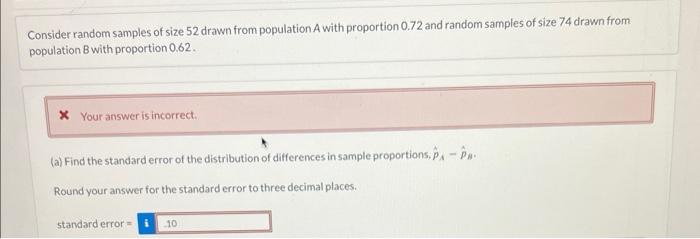 Solved Consider random samples of size 52 drawn from | Chegg.com