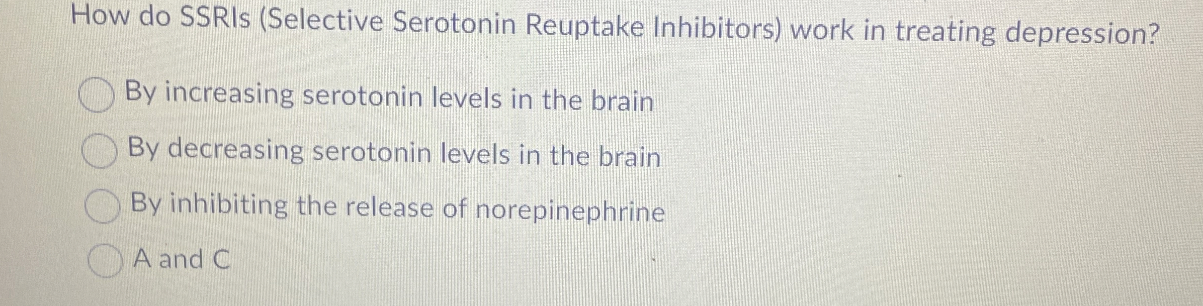 Solved How do SSRIs (Selective Serotonin Reuptake | Chegg.com