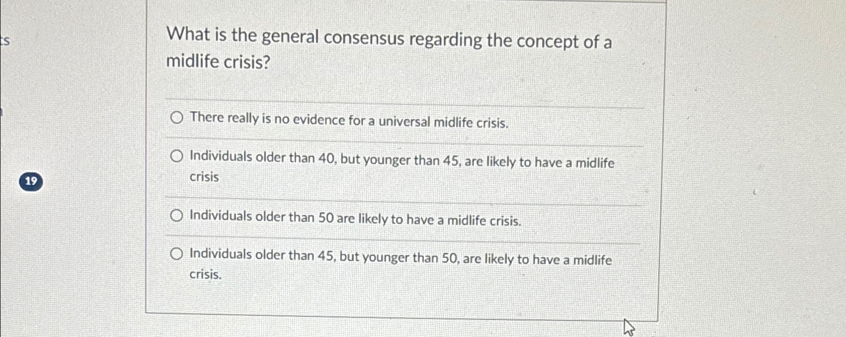 Solved What is the general consensus regarding the concept | Chegg.com