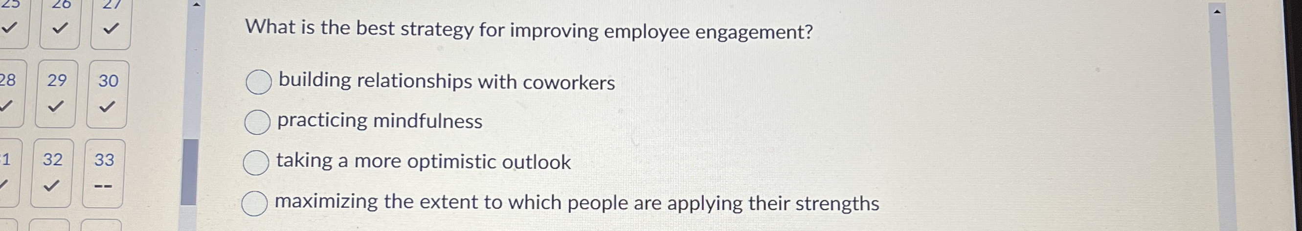 Solved What is the best strategy for improving employee | Chegg.com