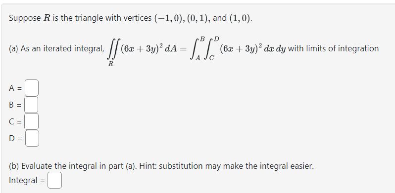 Solved Suppose R ﻿is the triangle with vertices | Chegg.com