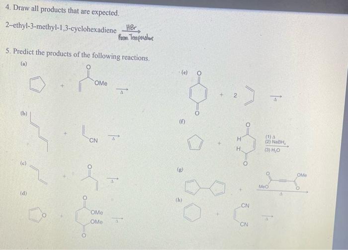 [solved] 4 And 5 4 Draw All Products That Are Expected