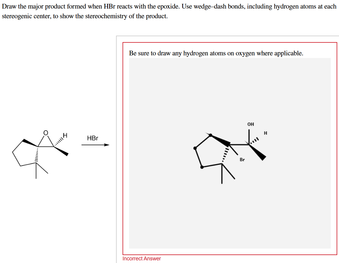 Solved Draw the major product formed when HBr reacts with | Chegg.com