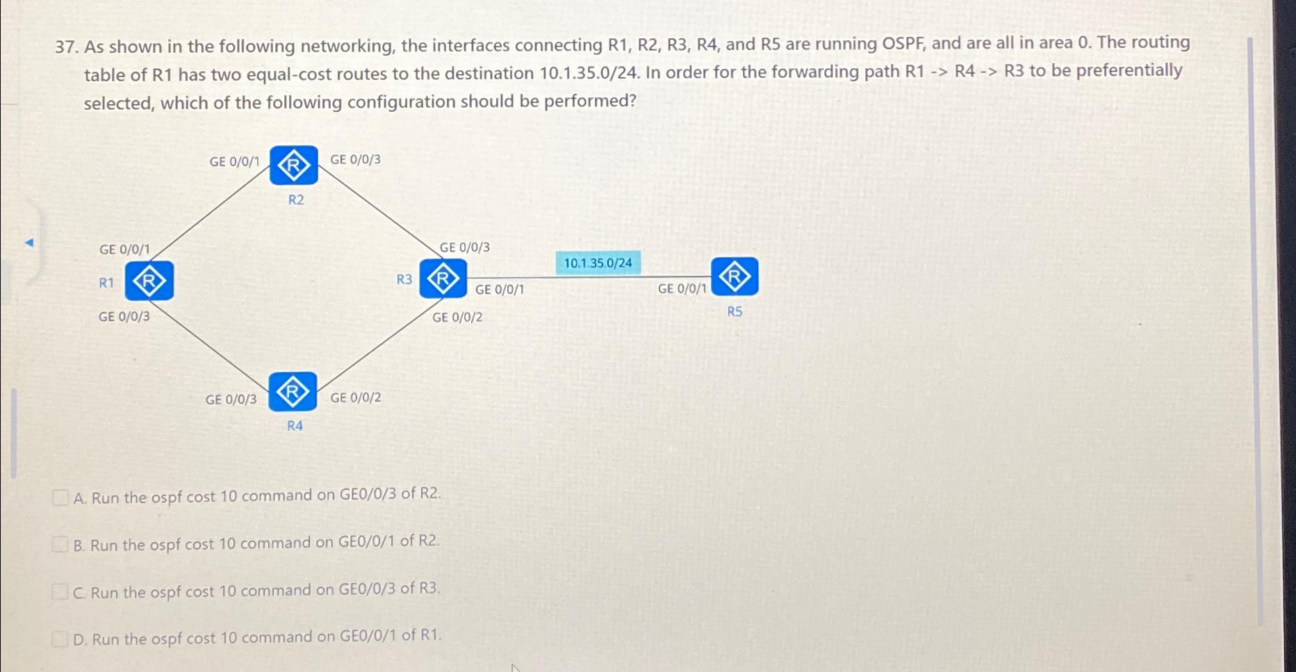 Solved As shown in the following networking, the interfaces | Chegg.com