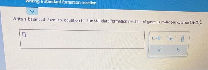 Solved Write a balanced chemical equation for the standard | Chegg.com