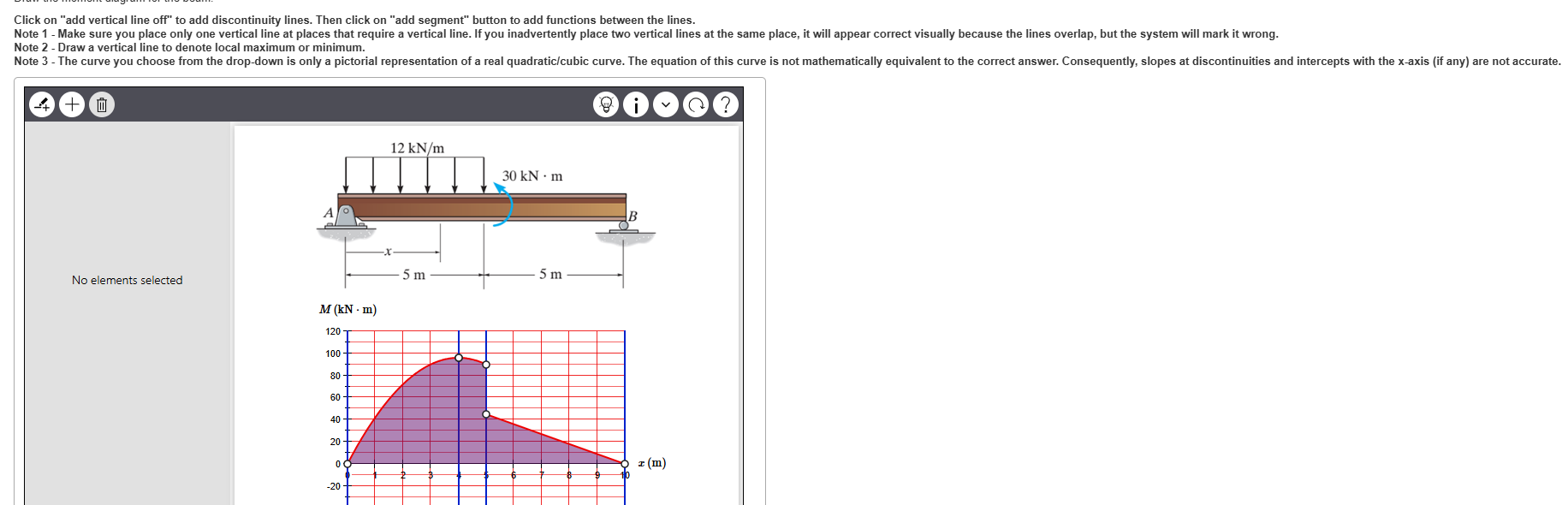 Solved Click on "add vertical line off" to add discontinuity | Chegg.com