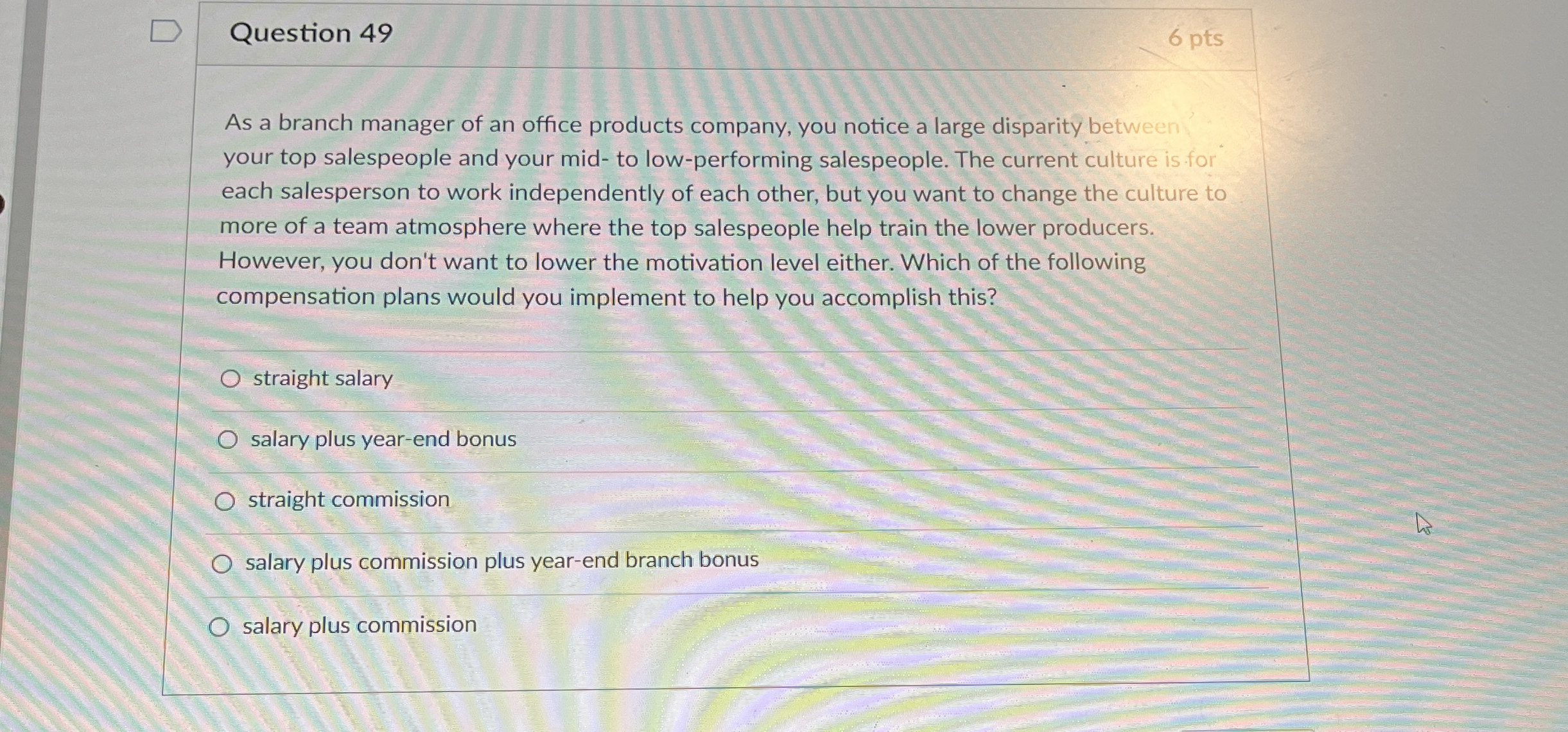 Solved Question 496 ﻿ptsAs a branch manager of an office | Chegg.com