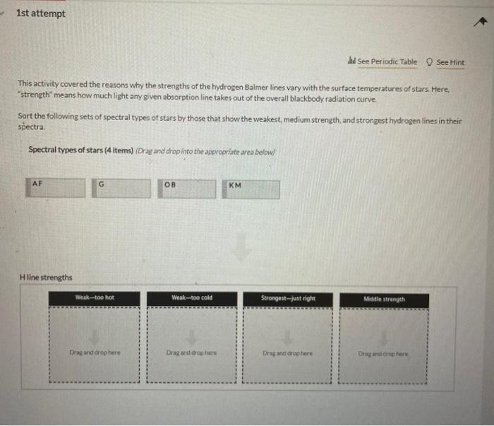 Solved The Sun Is A Spectral Type Gstar Sort The Following