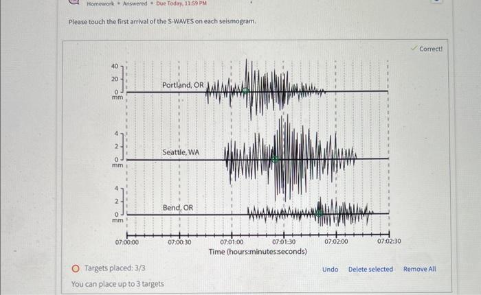 1. Please identify the P and S waves on these | Chegg.com