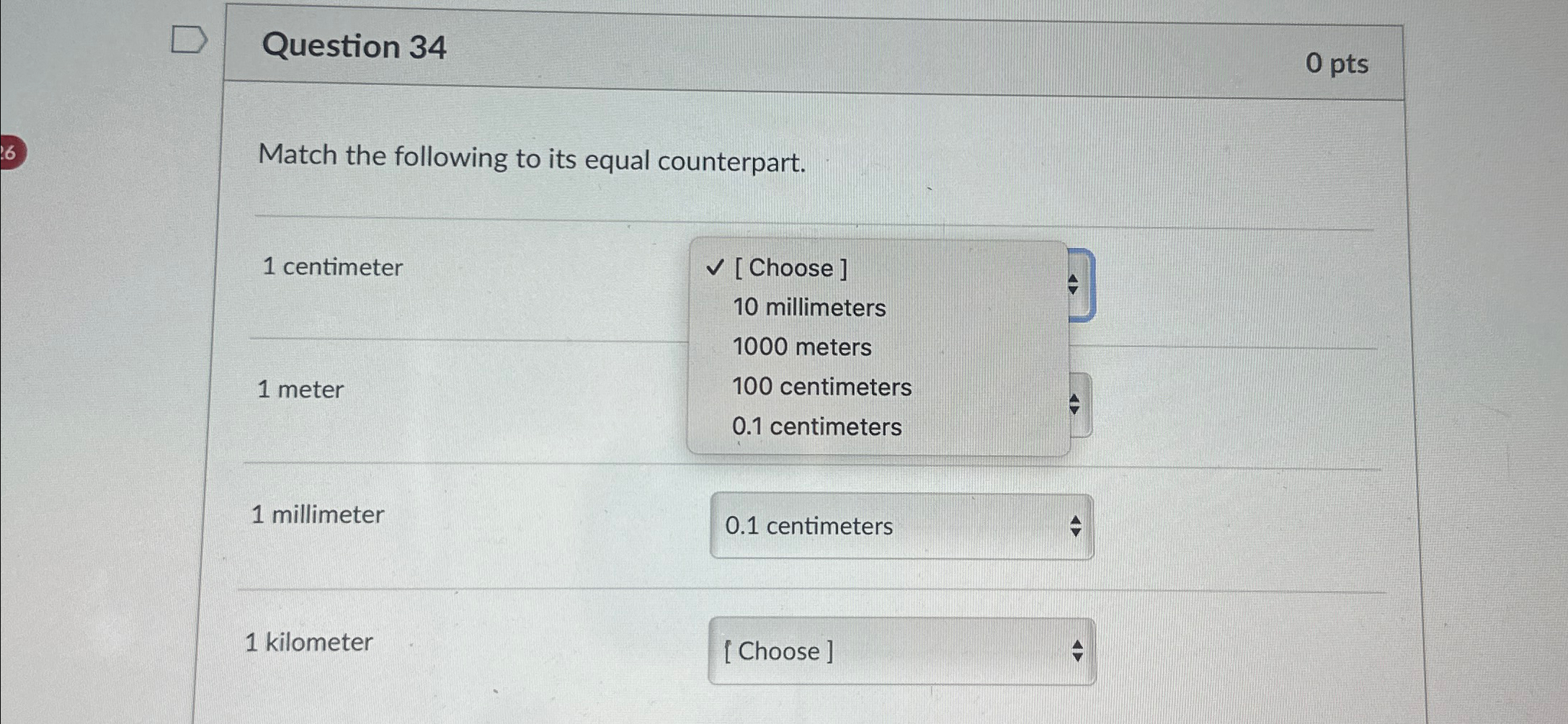 Solved Question 340 ﻿ptsMatch the following to its equal | Chegg.com