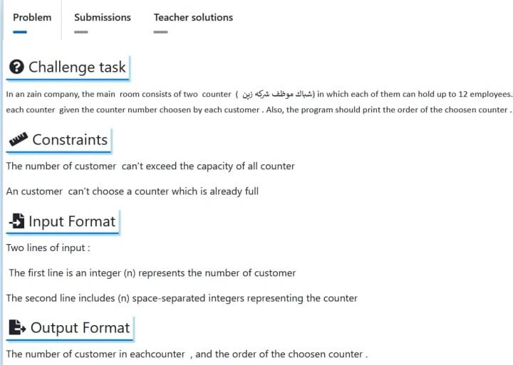 Problem Submissions Teacher solutions Challenge task | Chegg.com
