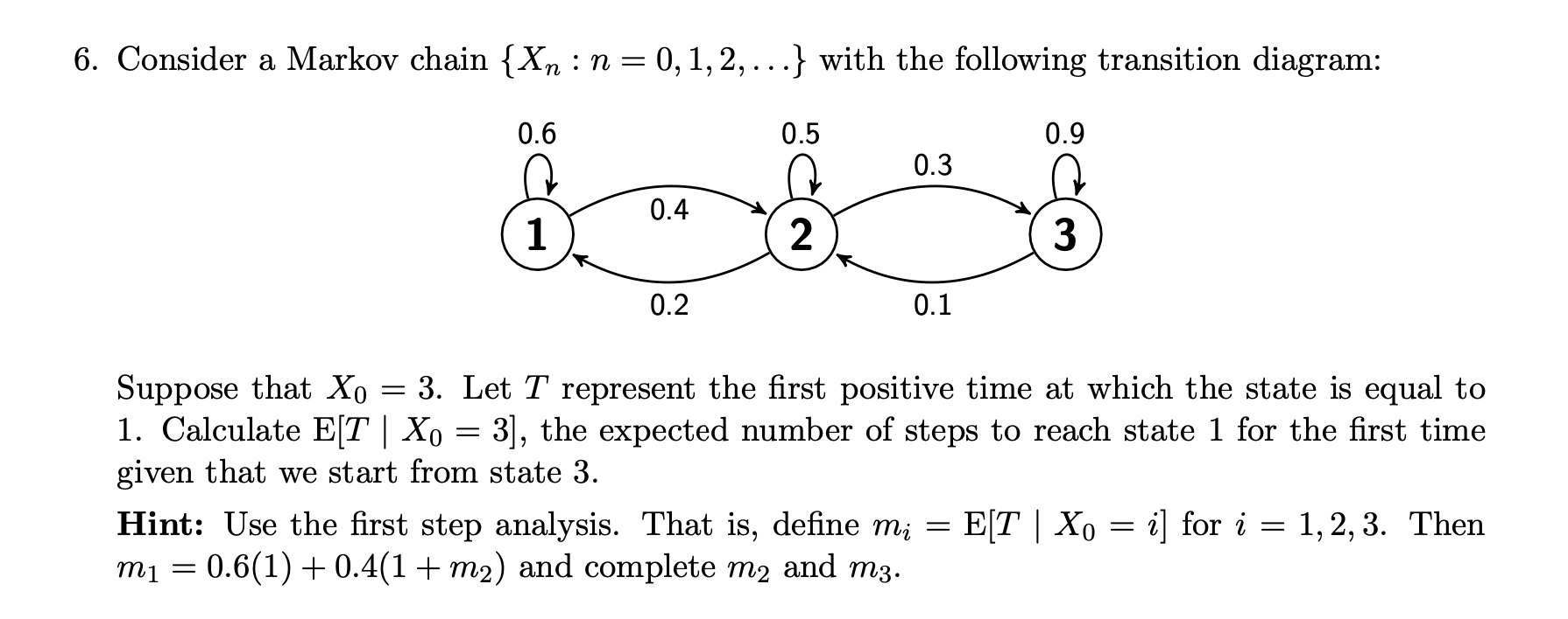Consider a Markov chain {xn:n=0,1,2,dots} ﻿with the | Chegg.com