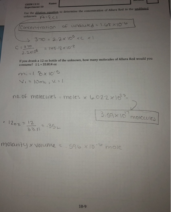 Experiment 10 Report Sheet BE SURE TO ATTACH YOUR | Chegg.com