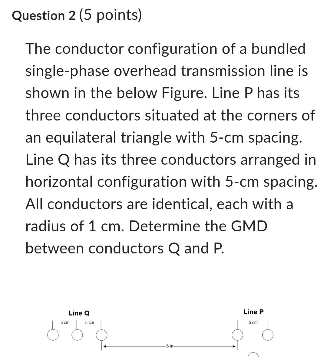 Solved The conductor configuration of a bundled single-phase | Chegg.com