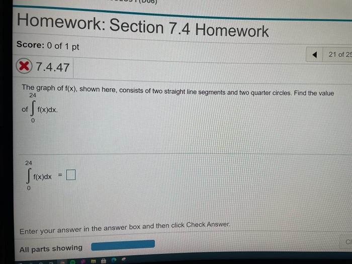 Solved Homework Section 7 4 Homework Score 0 Of 1 Pt 21 Of