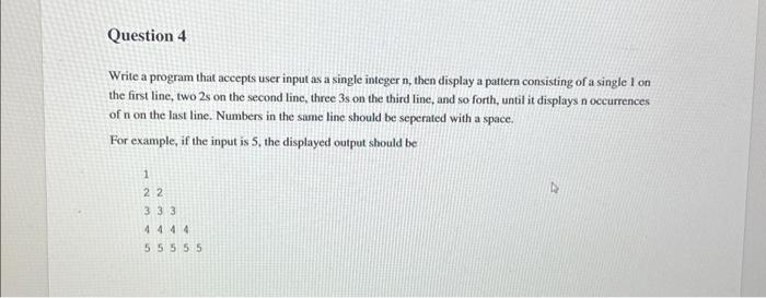 Solved Write a program that accepts user input as a single | Chegg.com