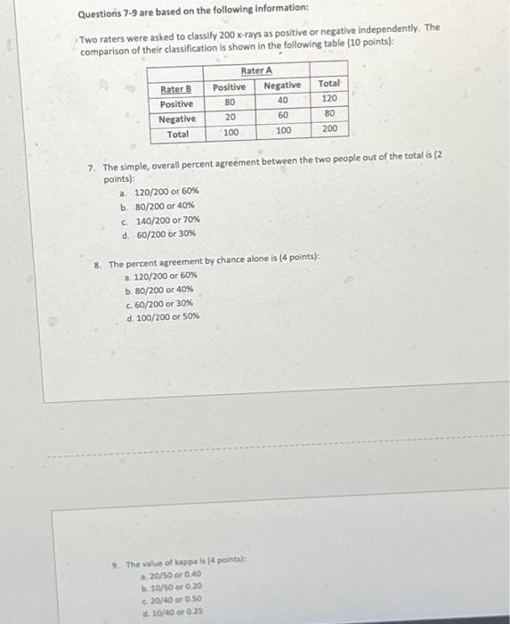 Solved Questions 7-9 are based on the following Information: | Chegg.com