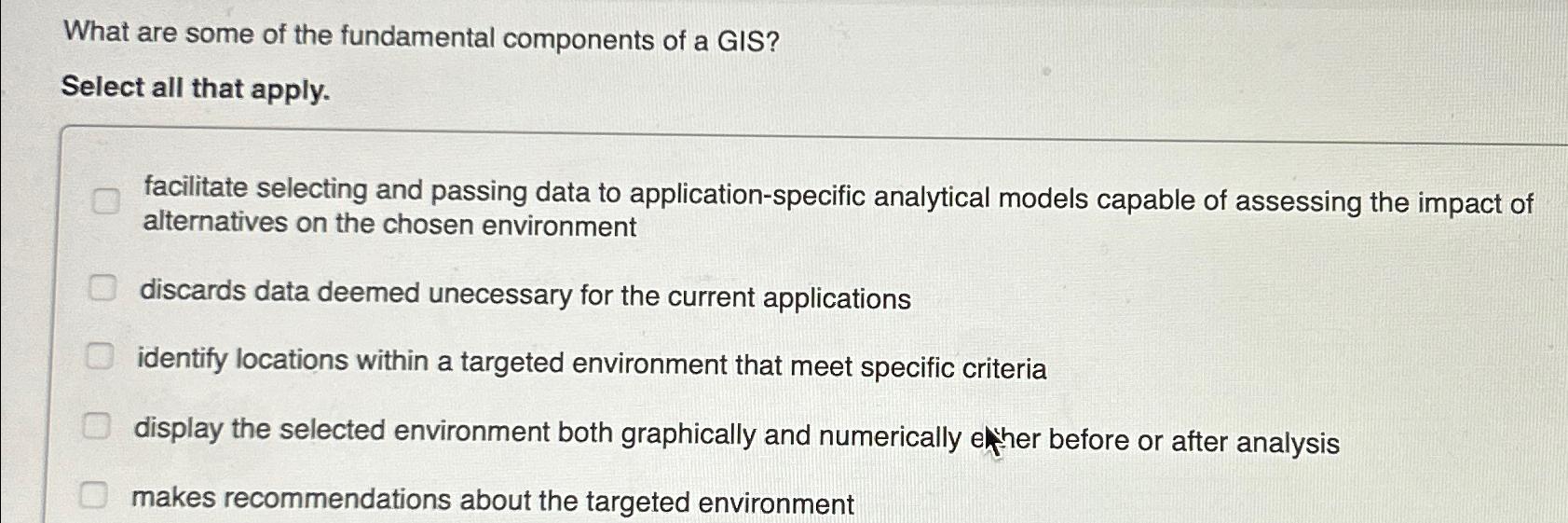 Solved What are some of the fundamental components of a | Chegg.com