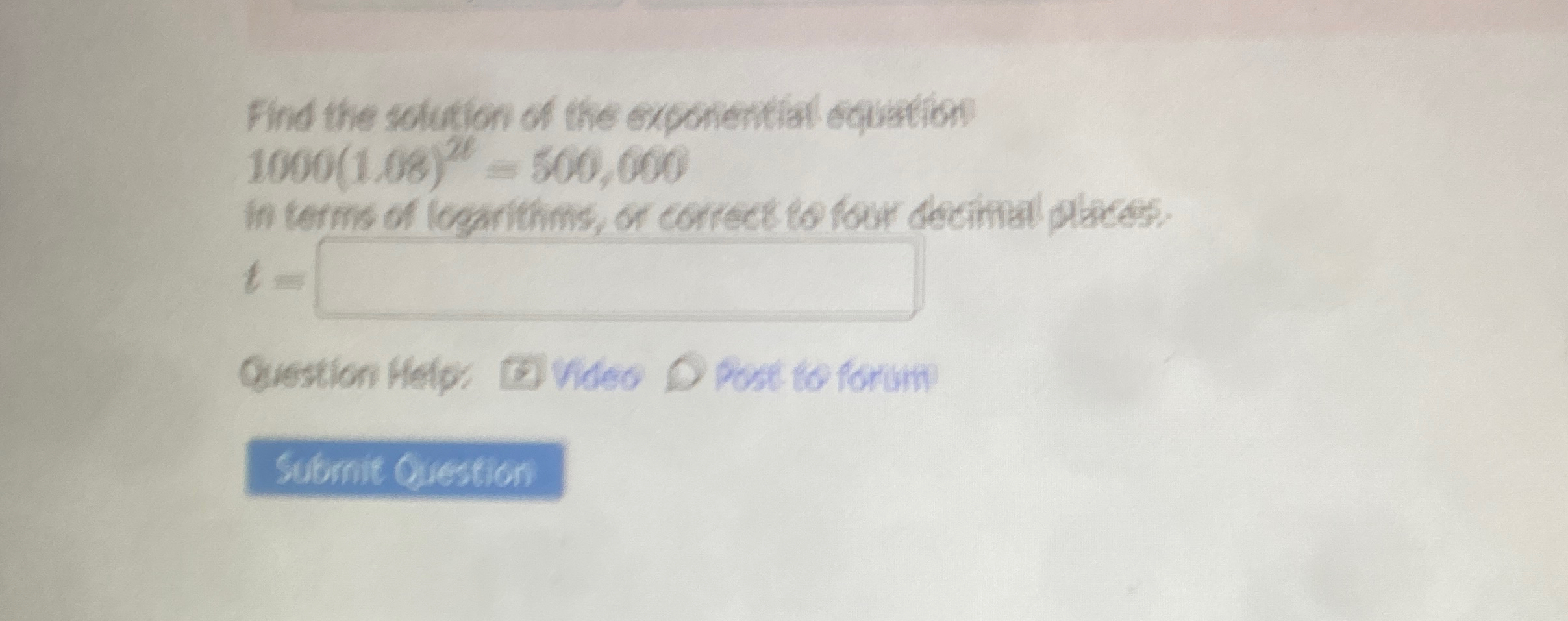 Solved Find the solution of the exponential | Chegg.com