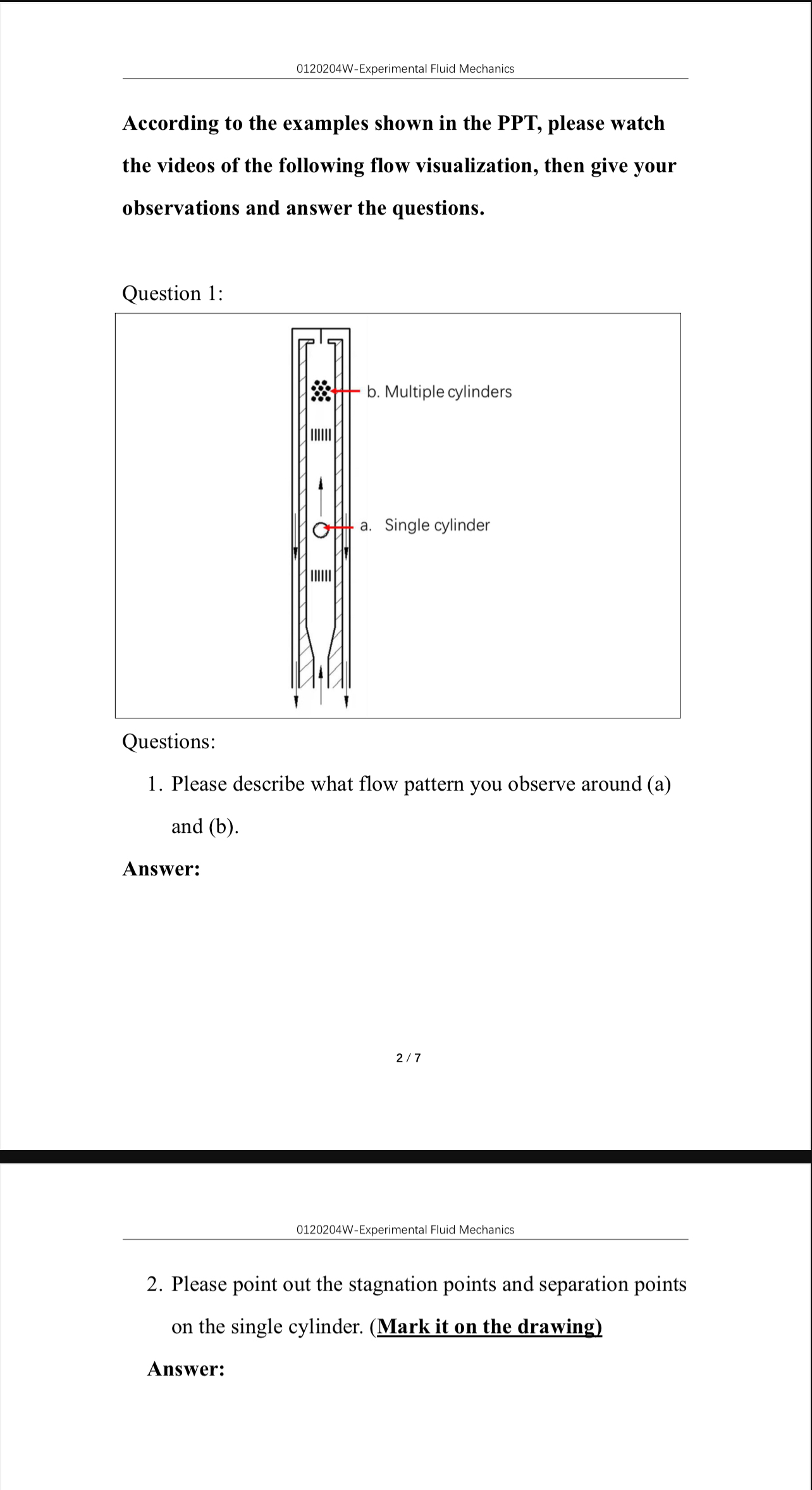 Solved Please point out the stagnation points and separation | Chegg.com