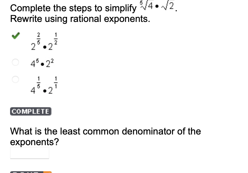 Solved Complete the steps to simplify 45*22.Rewrite using | Chegg.com