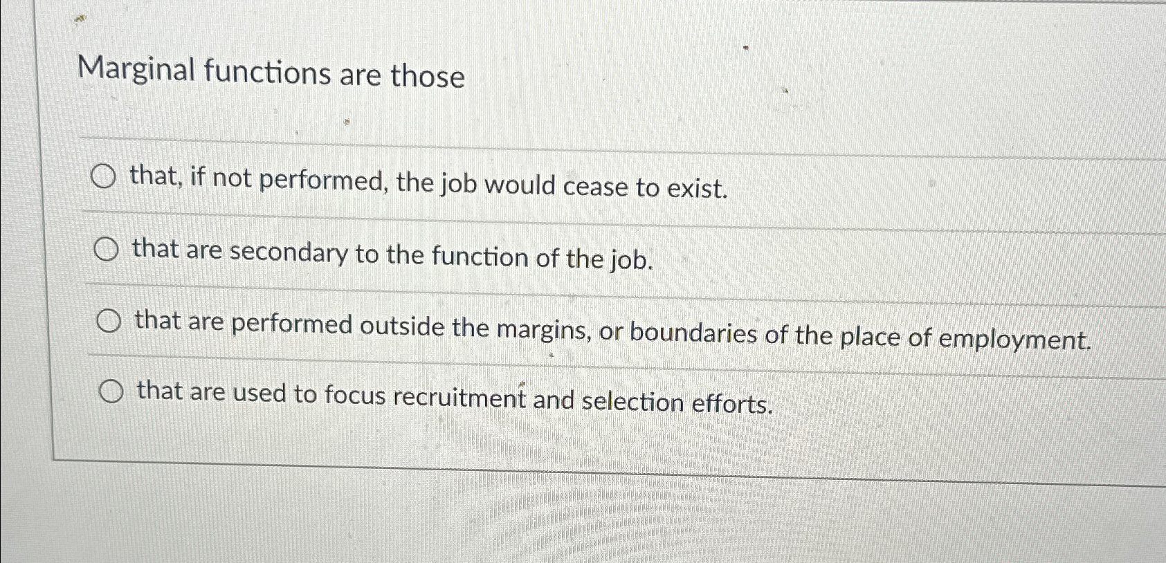 Solved Marginal functions are thosethat, if not performed, | Chegg.com
