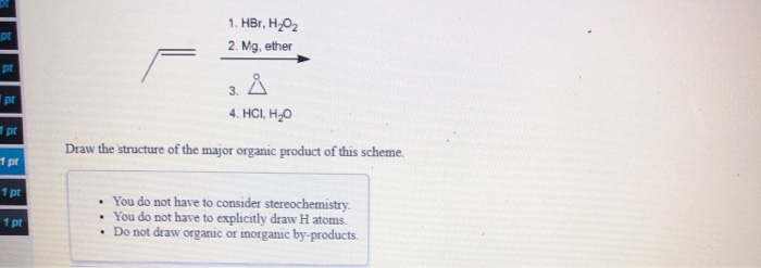Solved pt Draw the structure of the organobromide that can | Chegg.com