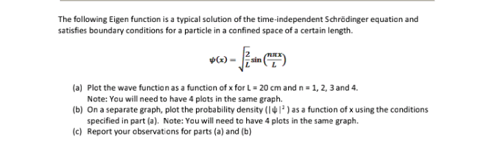 Solved The following Eigen function is a typical solution of | Chegg.com