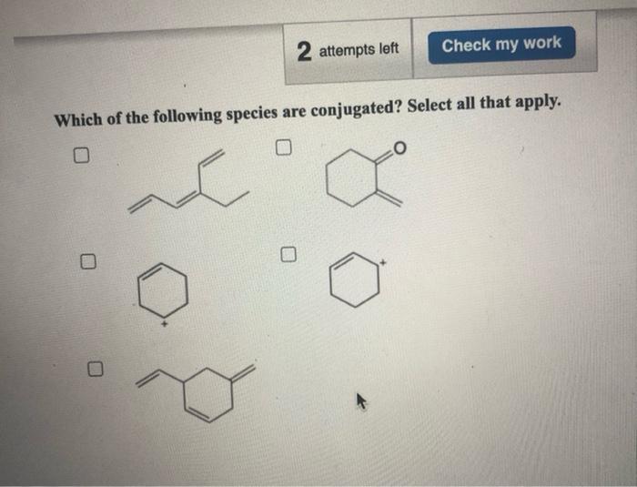 Solved 2 attempts left Check my work Which of the following | Chegg.com