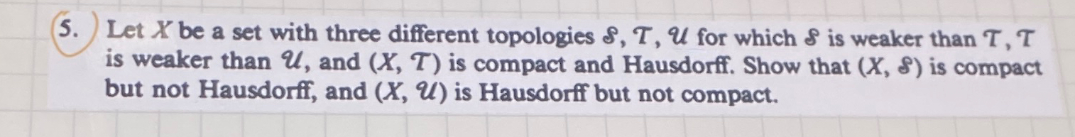 Solved Let x ﻿be a set with three different topologies δ,τ,U | Chegg.com