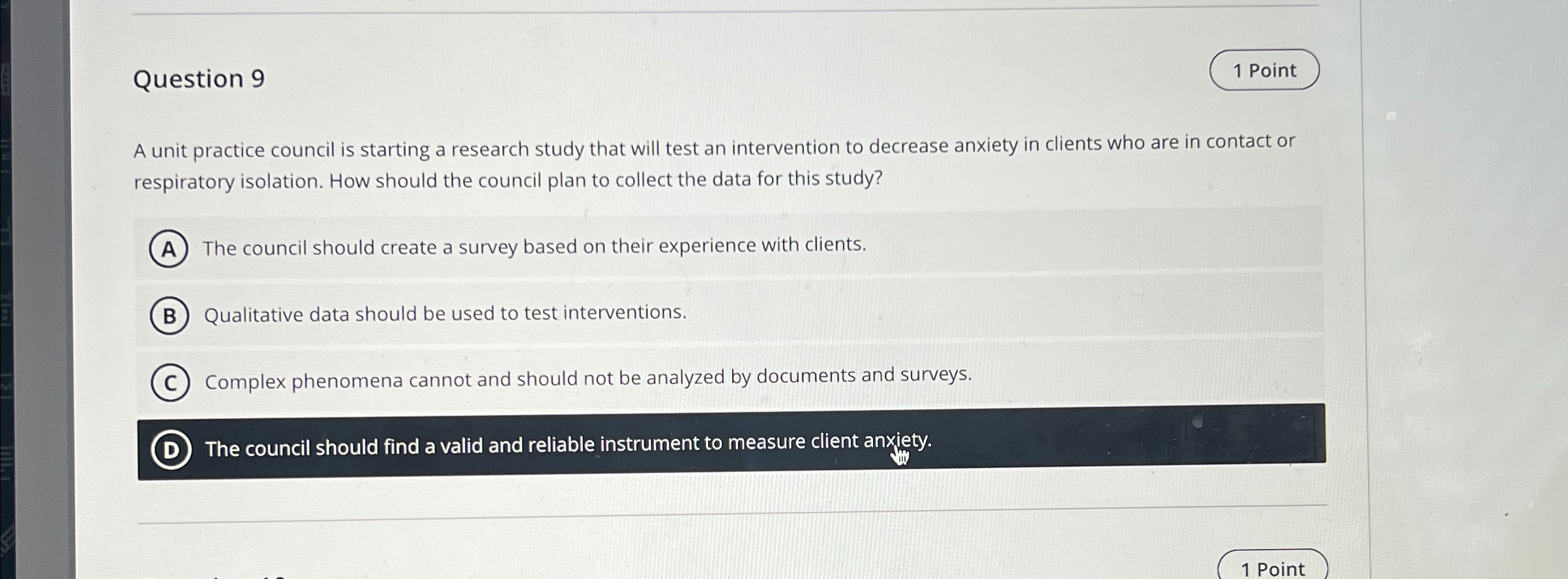 Solved Question 91 ﻿PointA unit practice council is starting | Chegg.com